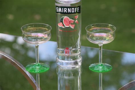 Vintage Iridescent Cocktail Martini Glasses Set Of 6 Depression