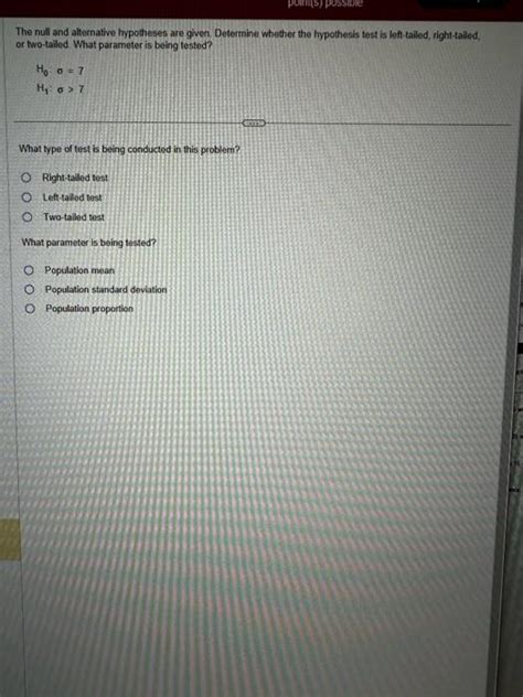 Solved The Nult And Alternative Hypotheses Are Given