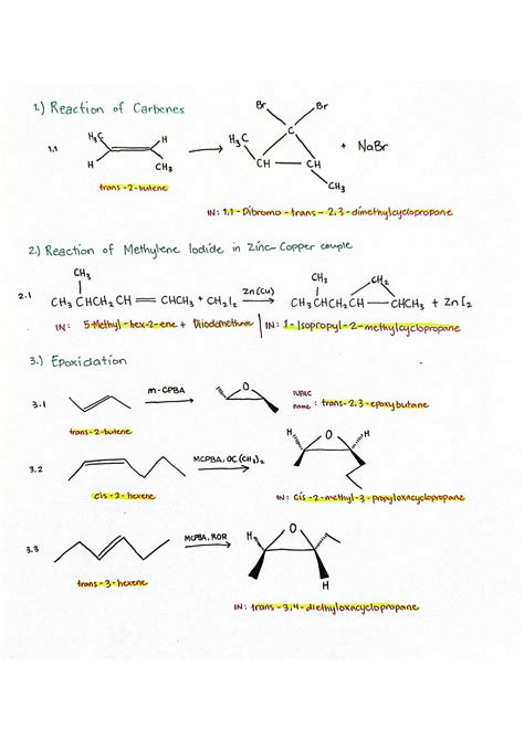 SOLUTION: Reactions of alkenes examples - Studypool