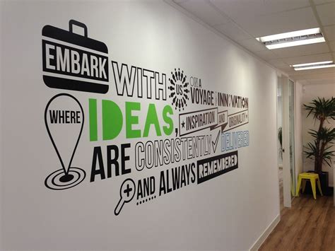 Branded Office Wall Mural On Behance Office Wall Graphics Office Mural Office Wall Decor