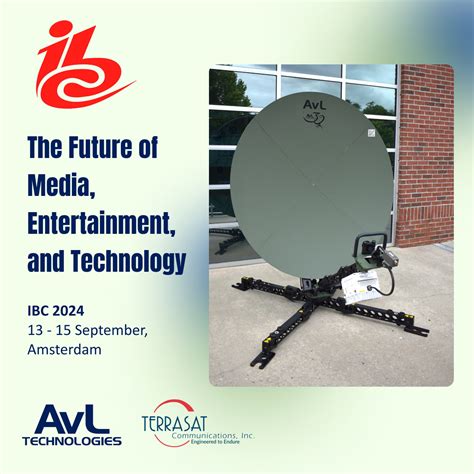 Avl Join Avl Technologies Along With Terrasat Communications At Ibc2024 In Hall 1 Stand C64
