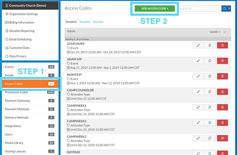 Adding Access Codes Brushfire Help Center