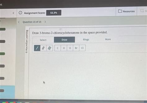 Solved Draw 3 Bromo 2 Chlorocyclohexanone In The Space
