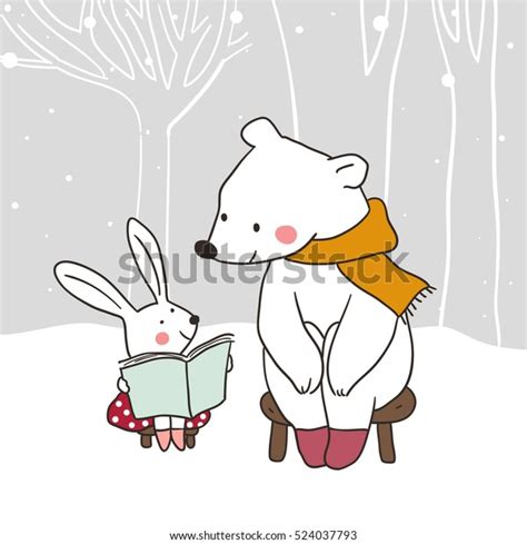 Cute Draw Vector Illustration Background Winter Stock Vector Royalty