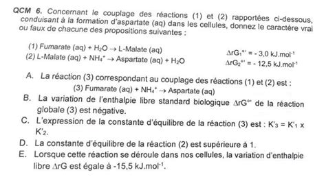 Variation Denthalpie Libre Ue1 Chimie Tutorat Associatif Toulousain
