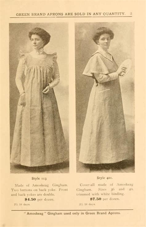 Pinafore And Coverall Vintage Ca1904 Authentic Edwardian Style Aprons
