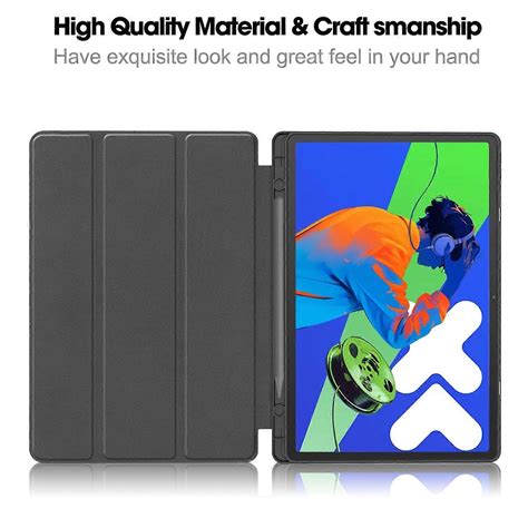 For Lenovo Xiaoxin Pad Pro Stand Case Shock Absorbent Leather Tablet Cover With Pen
