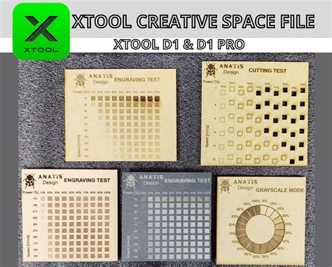 Xtool Creative Space Test File Laser Cutting Test Xtool D1 Laser Engraving Test Xtool