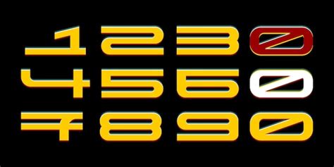 Premium Vector Number Set Vector Font Alphabet Modern Dynamic Flat Design With Brilliant