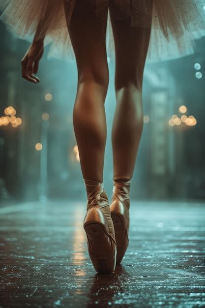 Premium Photo Feet In Ballet Pointe Dancing On Floor