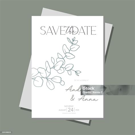 라인 아트 유칼립투스 유카이프투스 결혼식 초대장 템플릿 개요 유칼립투스 미니멀리스트 웨딩 디자인 그린러리 웨딩 초대장 템플릿 0명에 대한 스톡 벡터 아트 및 기타 이미지