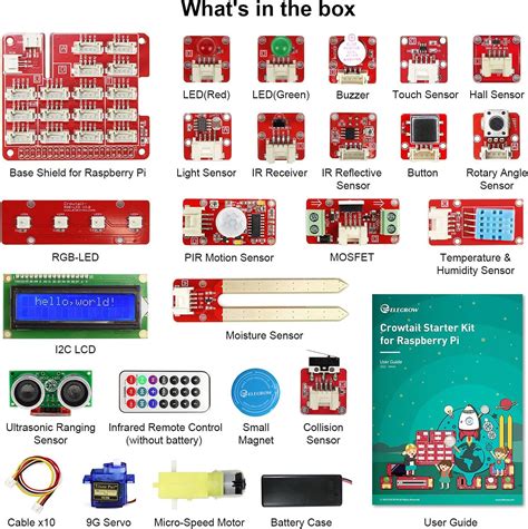 Elecrow Sensor Kit For Raspberry Pi Electronics And Coding Learning Kit For Beginners