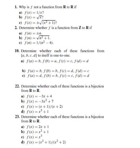 Solved 1 Why Is F Not A Function From R To Rif A Fx112