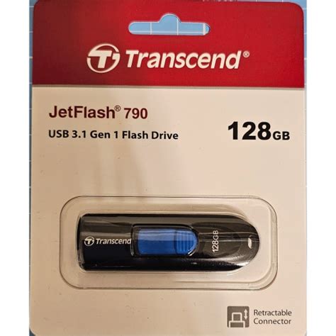 0transcend 創見 Usb31 128g Jetflash790 無蓋伸縮碟 隨身碟 Usb 二手／新品 Iopen Mall