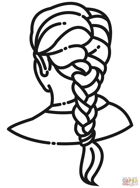 Dibujos De Trenza Lateral De Cabello Para Colorear Para Colorear Porn