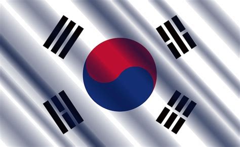 Premium Vector Korean Flag Vector Illustration