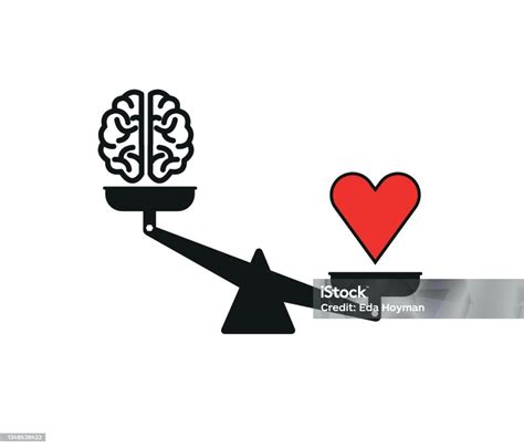 지능 정서적 균형 개념 심장과 뇌 사랑 밸런스 마음 논리 개념 간단한 평면 개념 일러스트 편집 가능한 벡터입니다 감정에 대한 스톡 벡터 아트 및 기타 이미지 Istock