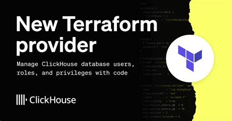 new terraform provider manage clickhouse database users roles and