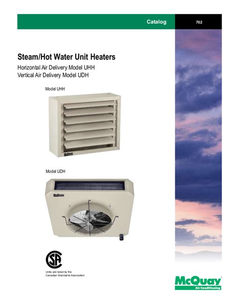 Mcquay Udh 139 User Manual