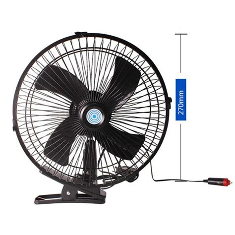 자동차 전기 선풍기 속도 조절 진동 냉각 팬 클립 포함 가정 여행 자동차 10 인치 12v 자동차 전자 제품