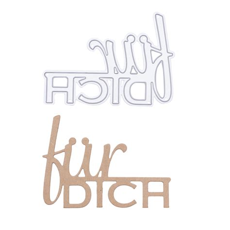 Mundart Stempel Stanzschablone Deutsche Text für dich
