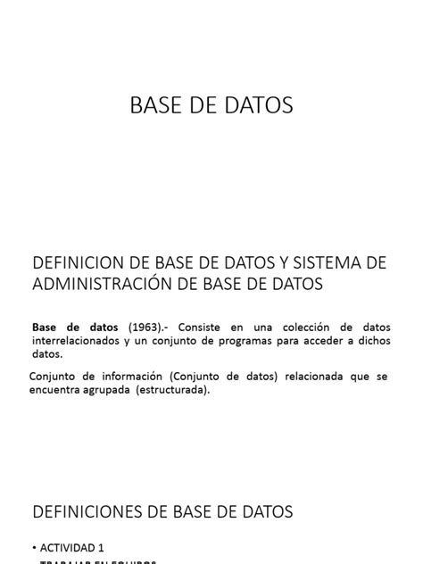 Base De Datos 1 Descargar Gratis Pdf Bases De Datos Base De Datos