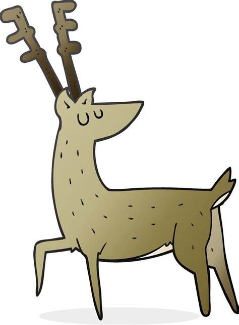 Doodle Character Cartoon Stag 12891353 Vector Art At Vecteezy