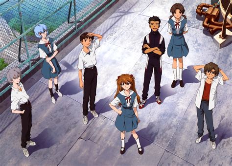 Neon Genesis Evangelion Hd Wallpaper Iconic Characters Unite