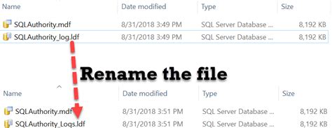 Sql Server Rename Physical Database File Name For Any Database Sql Authority With Pinal Dave