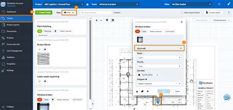 Quick Edit Tickets In Plan View In The Webapp Planradar Helpcenter
