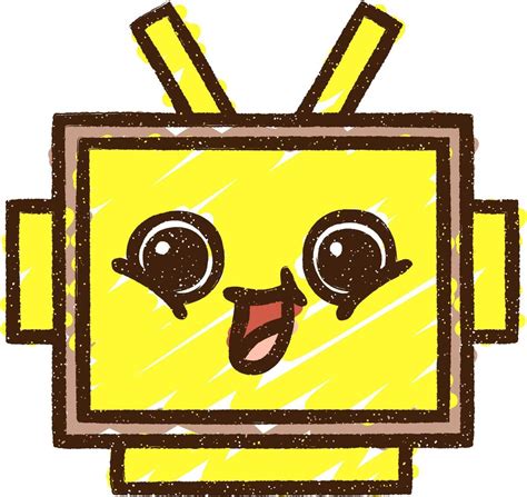 Robot Face Chalk Drawing 9802213 Vector Art At Vecteezy