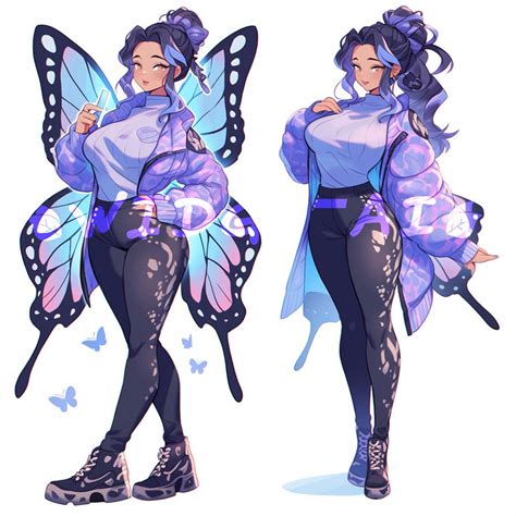 Blue Butterfly Girl Ai Adopt 7 Closed By Widgy Ai On Deviantart