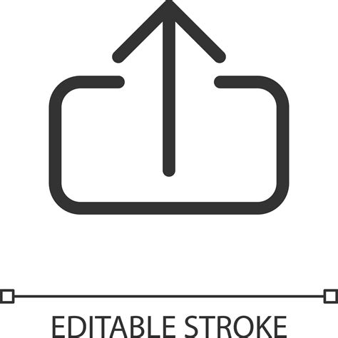 Upload File Pixel Perfect Linear Ui Icon Digital Transmission Via Internet Social Media Gui