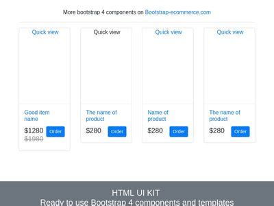 Bootstrap Ecommerce Examples