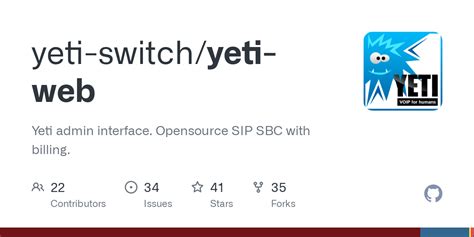 GitHub Yeti Switch Yeti Web Yeti Admin Interface Opensource SIP SBC