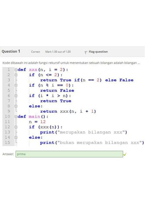Quiz Rekursif Algoritma Dan Pemrograman Studocu
