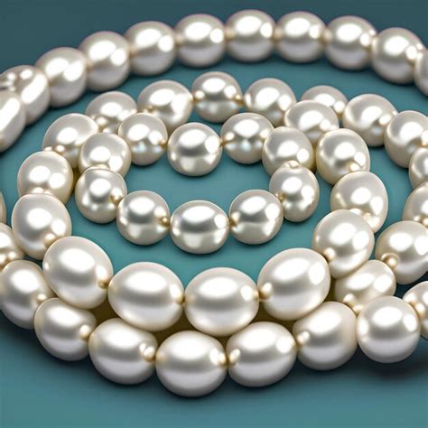 Premium Ai Image Luxury Pearl Necklace Close Up