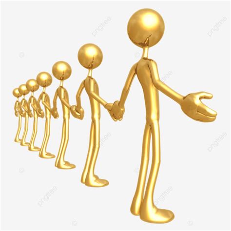 Unity Chain Holding Hands Symbolic Help Business Concept Png