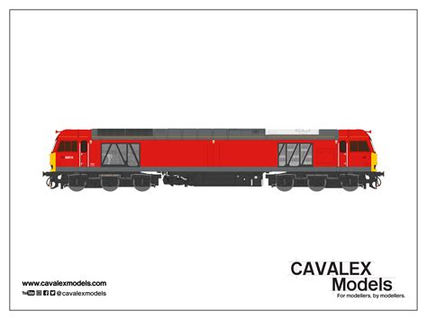Cavalex Models Cm 60010 Db Class 60 60010 In Debranded Db Cargo Uk Livery Oo Gauge Dcc Ready