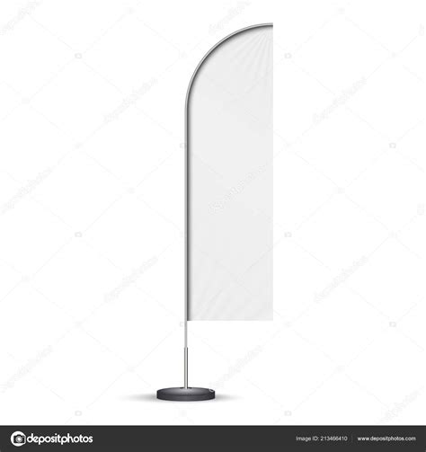 Outdoor Feather Flag Mock Vector Advertising Blank Flag Stock Vector By