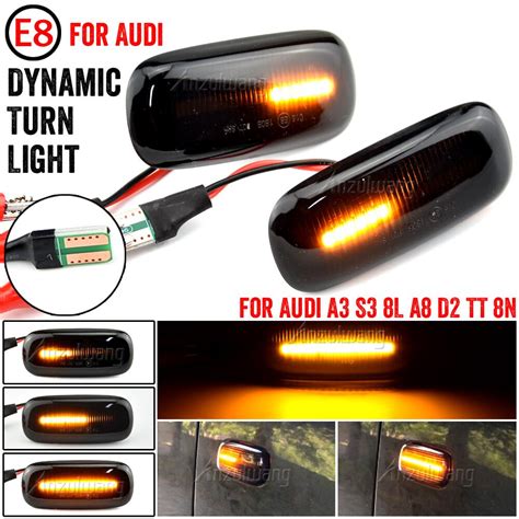 奧迪 A2 A3 8l A4 B5 A8 4d A6 4b C5 Tt 8n Led 動態側標誌轉向信號燈順序轉向燈 蝦皮購物
