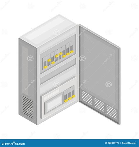 Electric Switchboard Icon Outline Style Vector Illustration