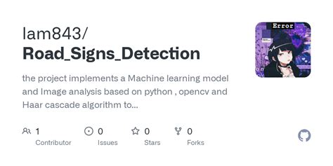 GitHub Lam843 Road Signs Detection The Project Implements A Machine