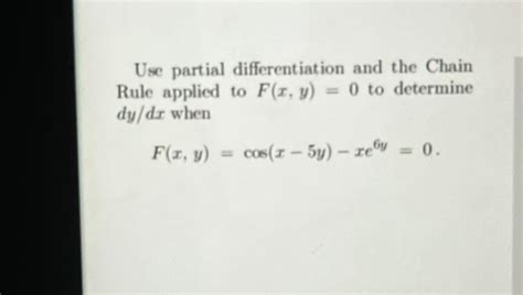 solved use partial differentiation and the chain rule