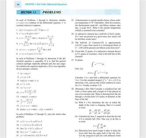 Solved Chapter 1 First Order Differential Equations Section