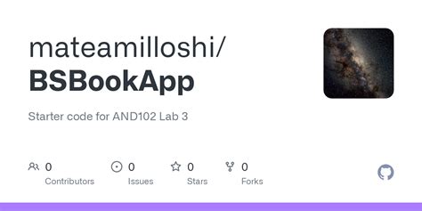 github mateamilloshi bsbookapp starter code for and102 lab 3