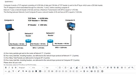 Solved Question 2 Computer A Sends A Tcp Segment Consisting