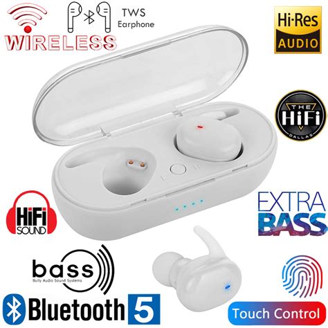 TWS Earphone HiFi Bluetooth 5 0 Wireless Earbuds Stereo Game Headset With Mic Fon Telinga TWS