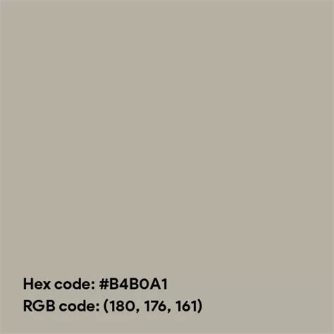 Pebble Grey Color Hex Code Is B4b0a1