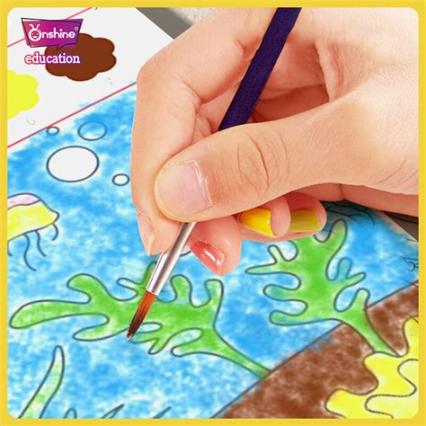 Onshine 어린이 수채화 색칠 노트 구아슈 그림 책 낙서 그림 어린이 휴대용 드로잉 장난감 학습 및 교육